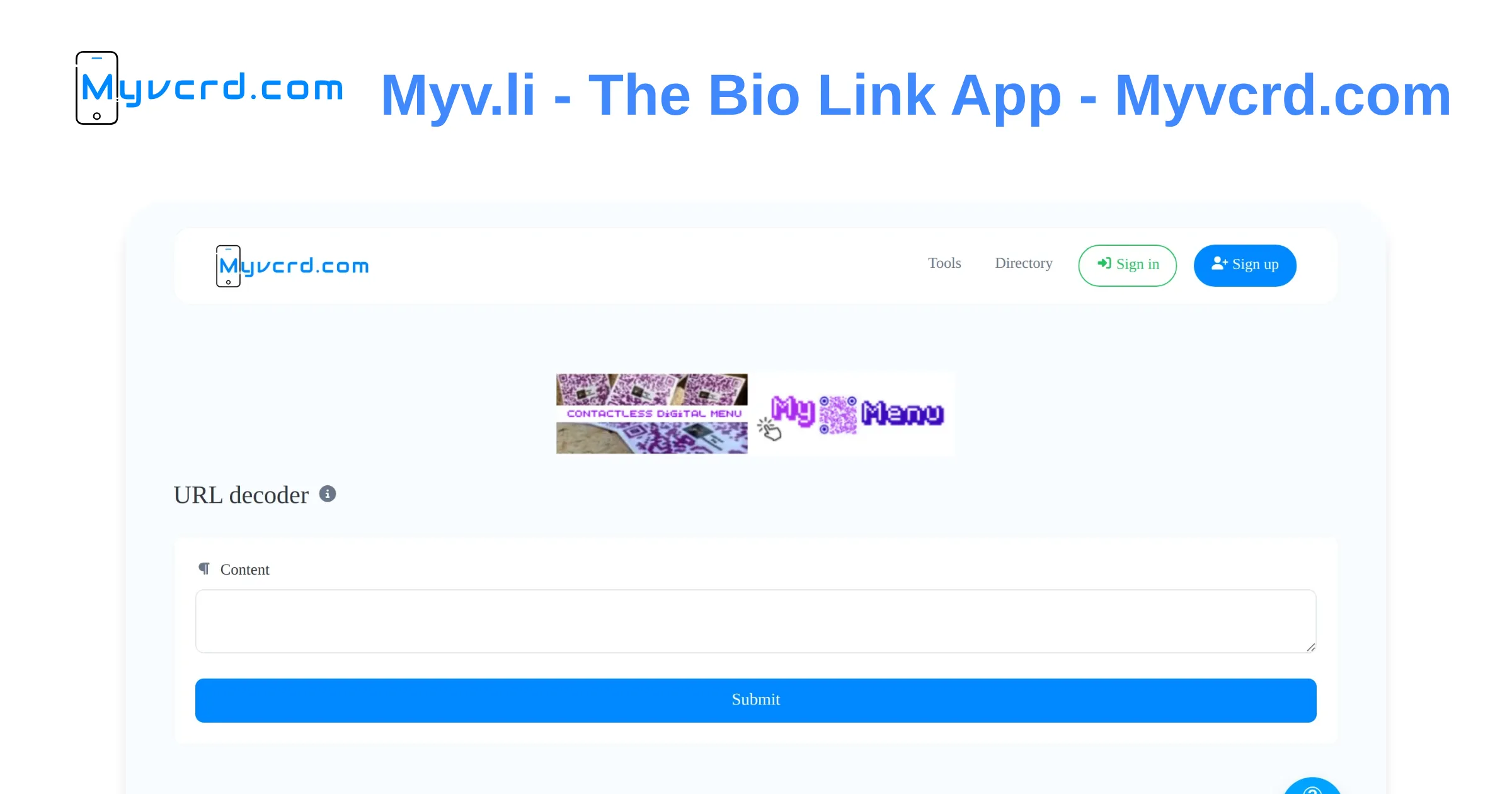 URL decoder - Tools - Myvcrd.com